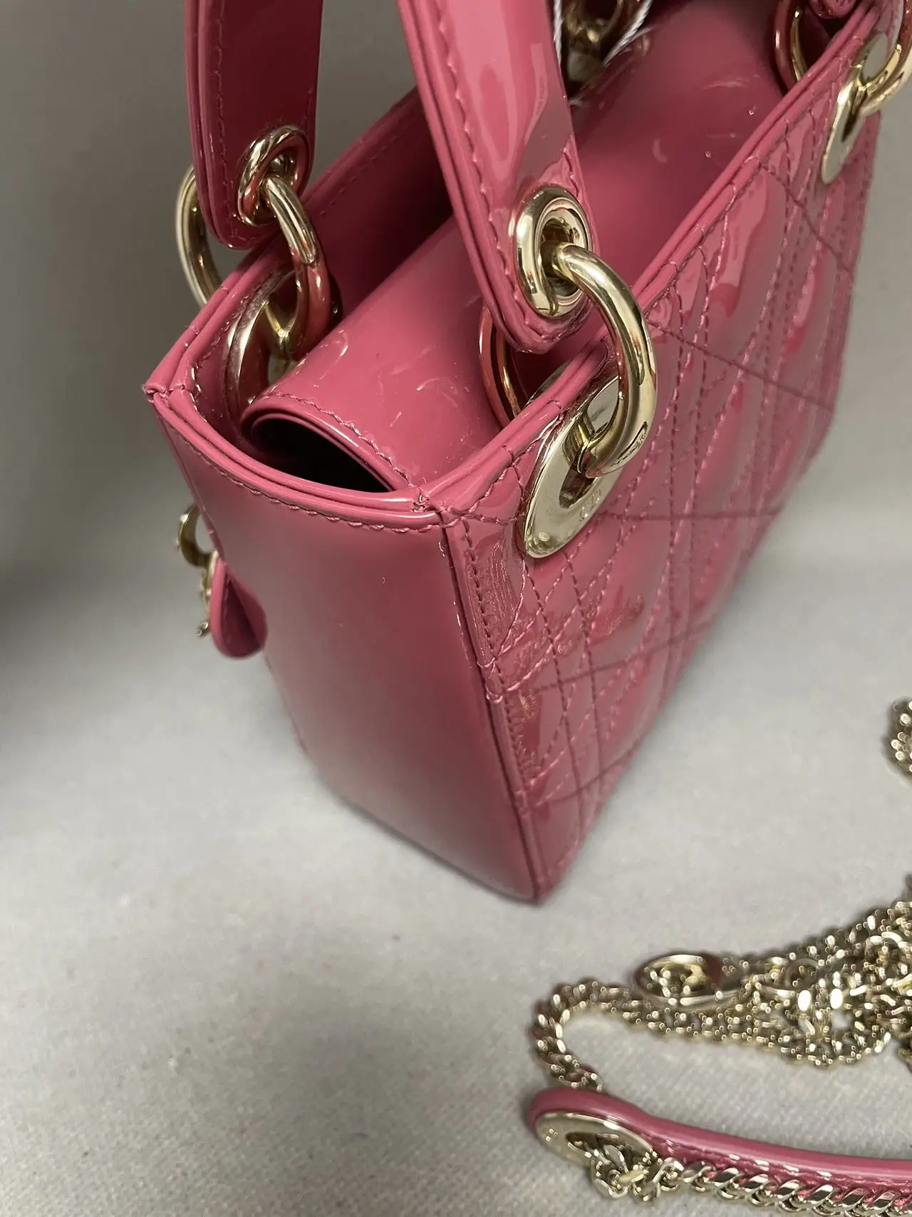 DIOR Mini Lady Dior Bag Patent Leather Best UK's Price